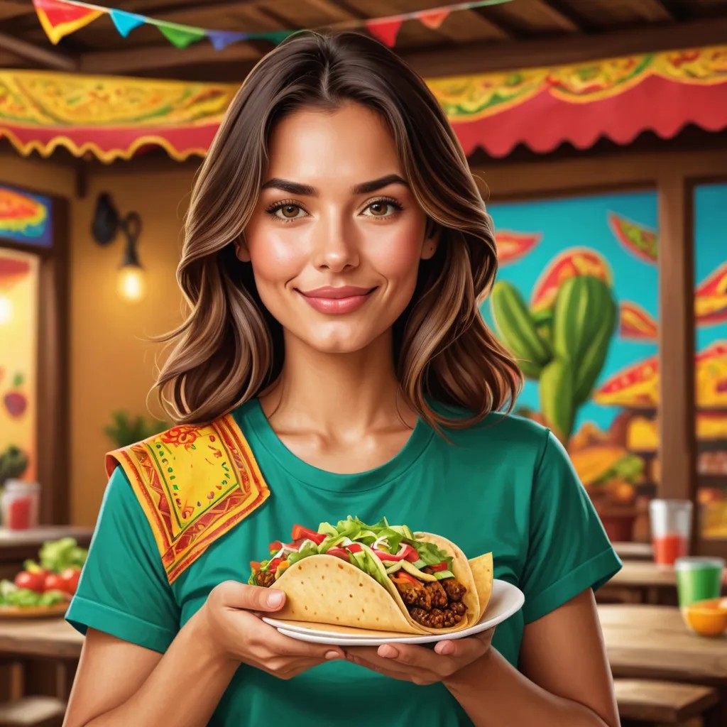 Mexican Man Holding a Taco Cartoon Avatar Maker From Photo (Free Online ...